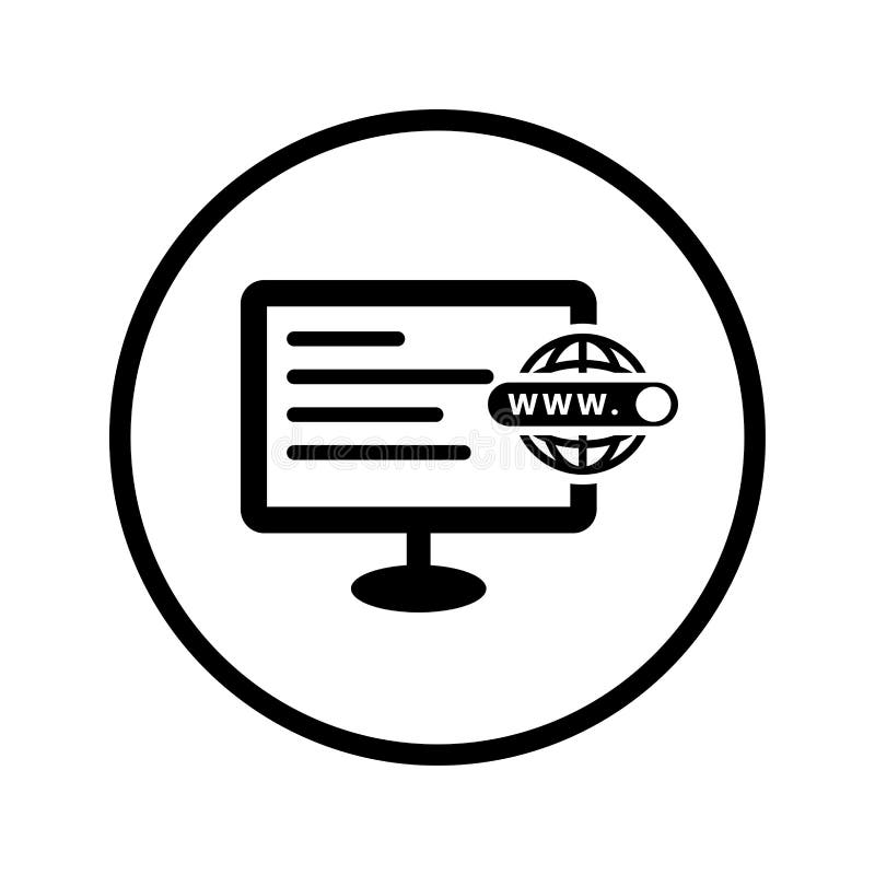 Web Server, Www Icon. Black Vector Illustration Stock Illustration ...