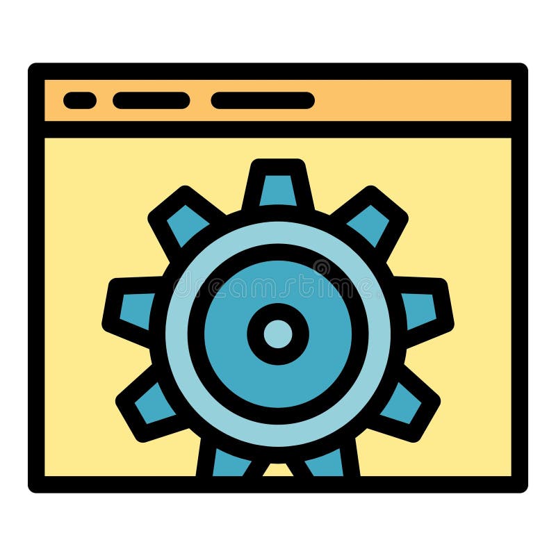 Web Service Icon Vector Flat Stock Vector - Illustration of mobile ...