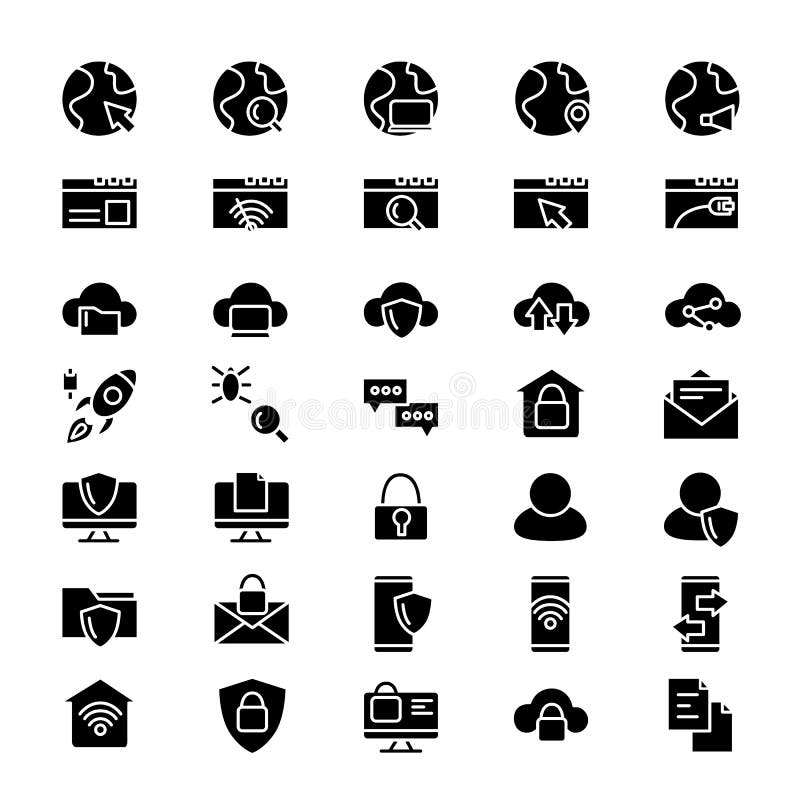 Internet, Web Browsing Icon / Blue Vector Stock Vector - Illustration ...