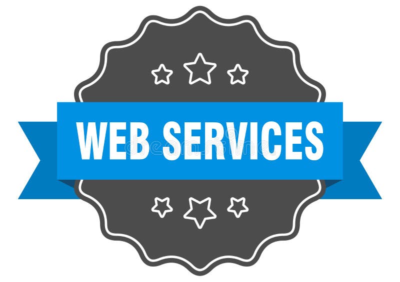 Web services label stock vector. Illustration of black - 194927832