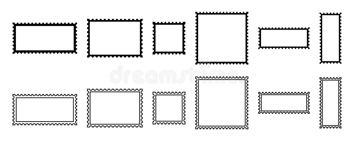 Blank Black Stamp Outline Stock Illustrations – 1,521 Blank Black Stamp ...