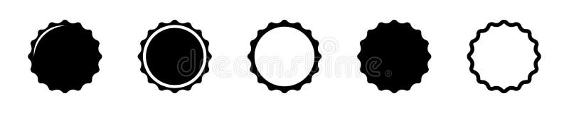 Set of Bottle Cap Vector Icons. Lid or Cover from Beer or Beverage ...