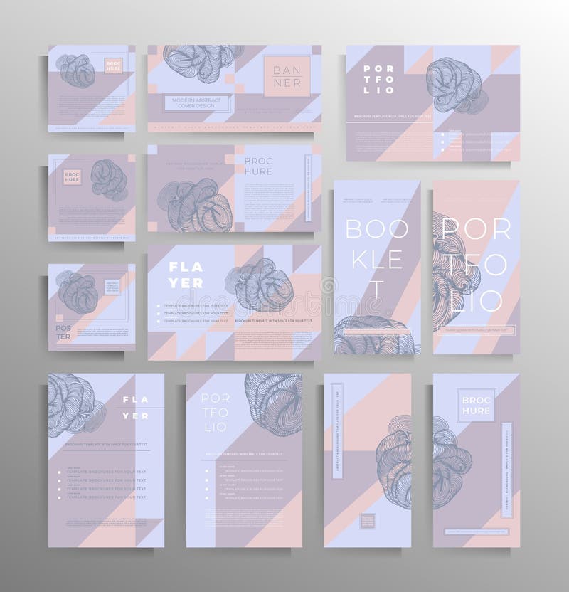 Set of Cover Templates for Flyer, Poster, Brochure, Banner Stock ...