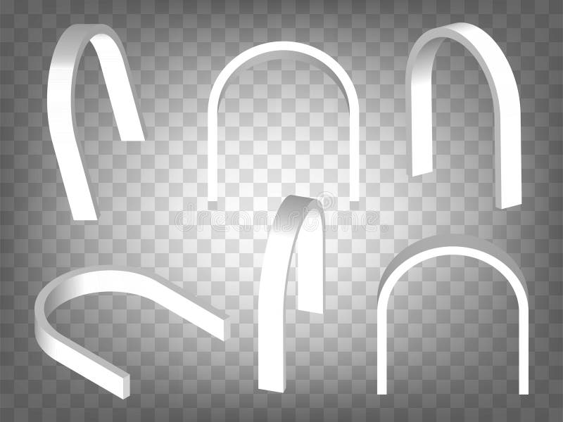 Set of 3d Arches on Transparent Background. Arch 3d Icon Illustration ...