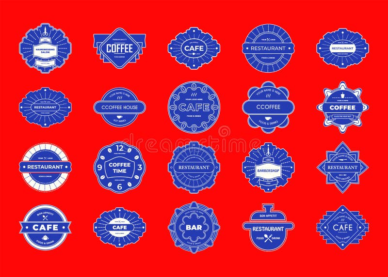 A Set of Icons, Symbols for Creating an Emblem, Label, Brand Style ...