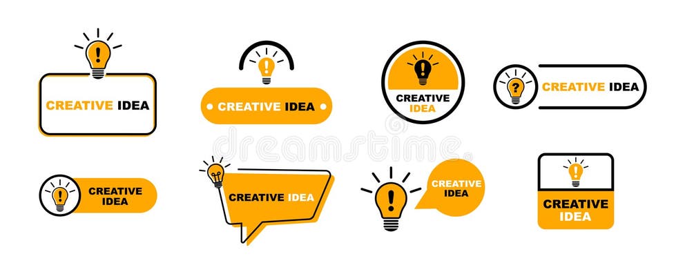 Set of New Creative Idea Vector Icons. Stock Illustration ...