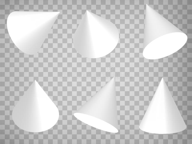 Set of Perspective Projections 3d Triangle Prisms Model Icons on ...