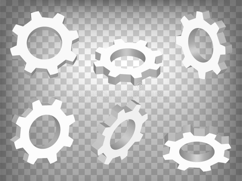 Set of Perspective Projections 3d Triangle Prisms Model Icons on ...