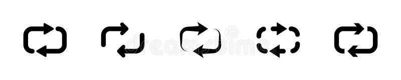 Set of Repeat Vector Symbols. Repetition Arrow Icon Stock Vector ...