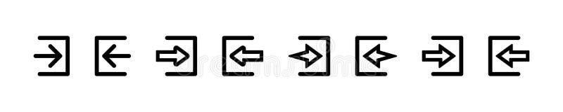 Set of Sign in and Sign Out Vector Icons. Login and Exit for User ...