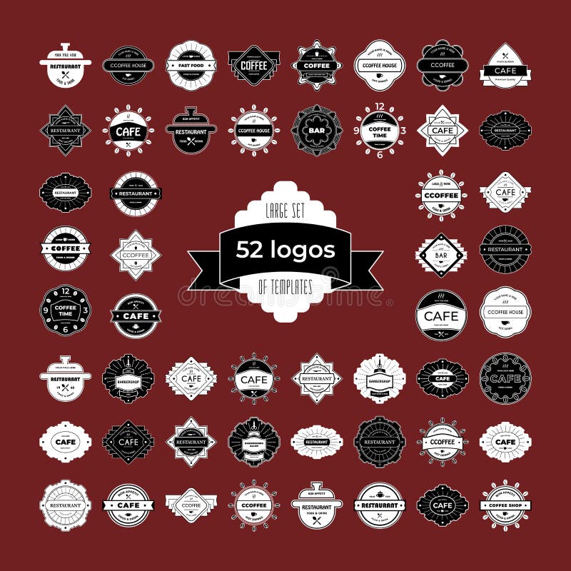 A Set of Templates for Logos. Stock Illustration - Illustration of ...