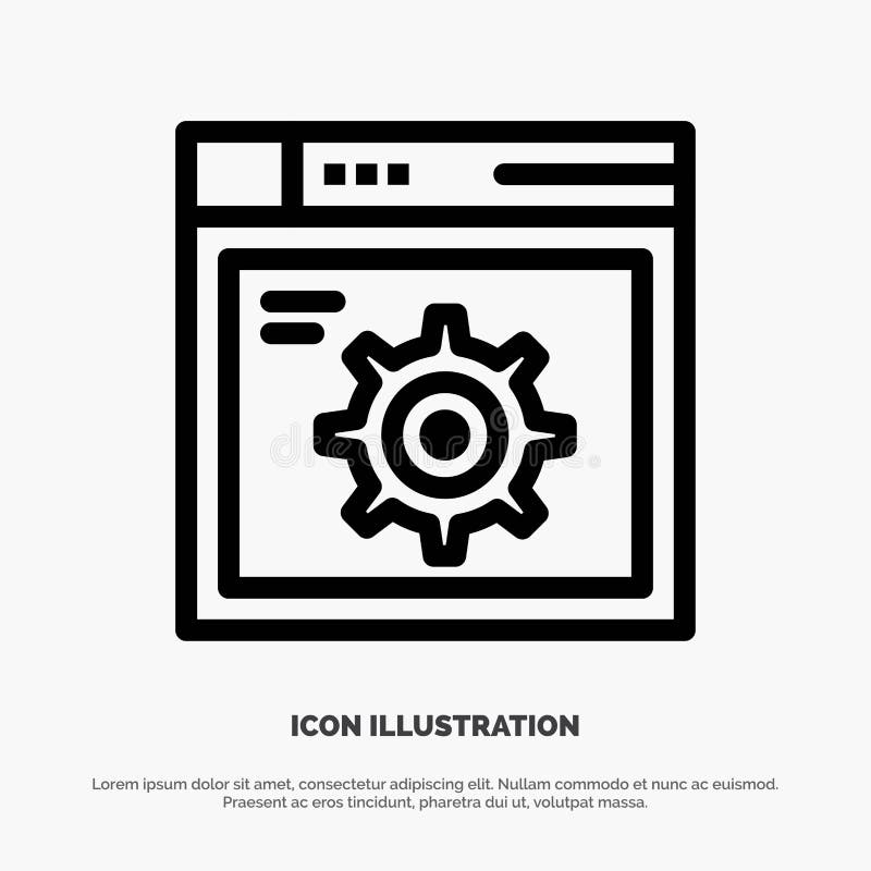 Web, Setting, Gear, Internet Vector Line Icon Stock Vector ...