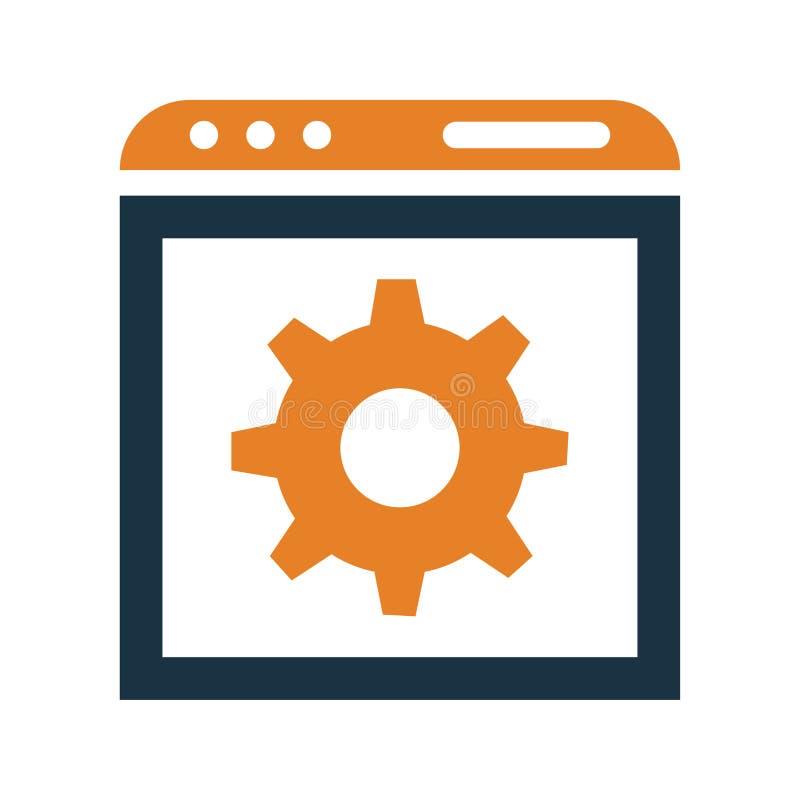 Setting, Webpage Outline Icon. Line Art Vector Stock Vector ...