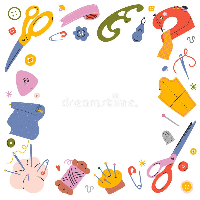 People Sewing Clipart Borders