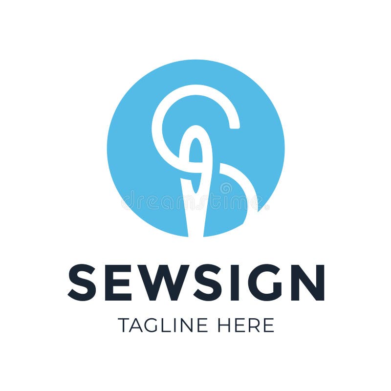 S Letter Logo Needle Thread Creative Design Stock Illustrations – 19 S ...