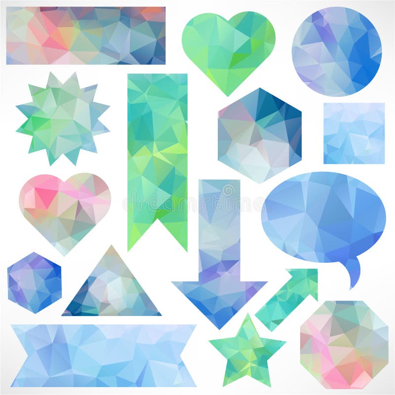 Web Shapes with Abstract Triangles Stock Vector - Illustration of ...