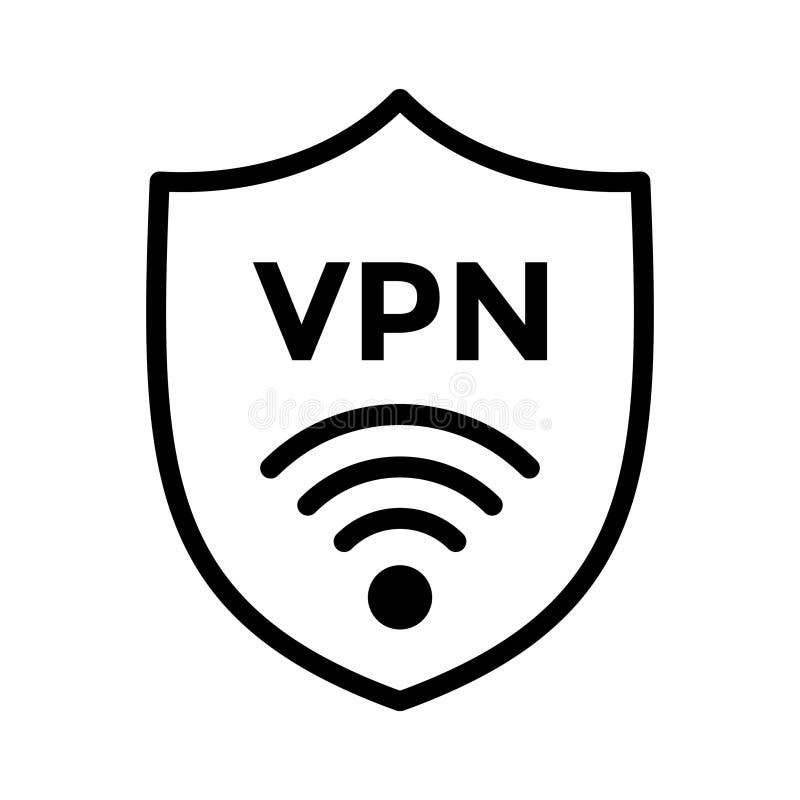 Shield VPN, Wireless Symbol Stock Illustration - Illustration of ...