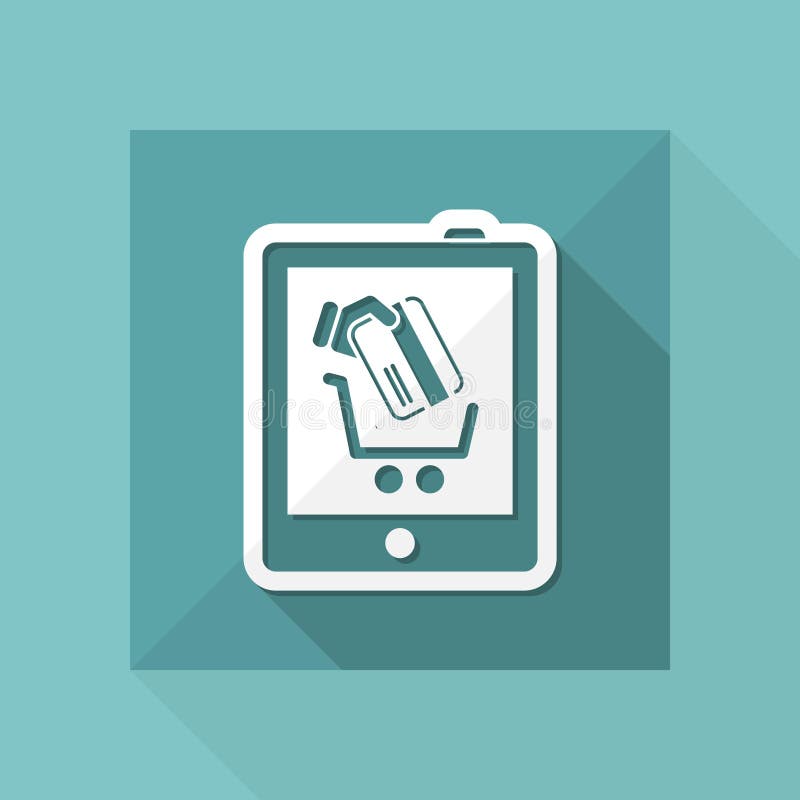 Web shopping icon stock vector. Illustration of purchase - 119146290