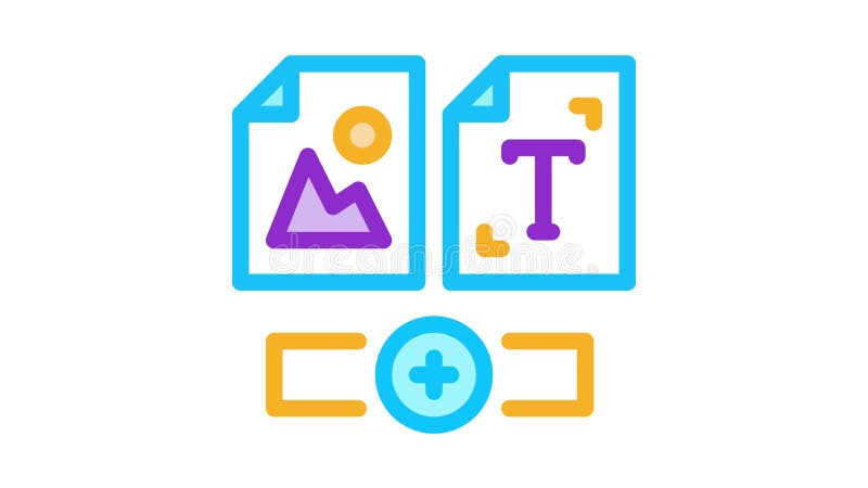 Web Side Image and Text Icon Animation Stock Footage - Video of ...