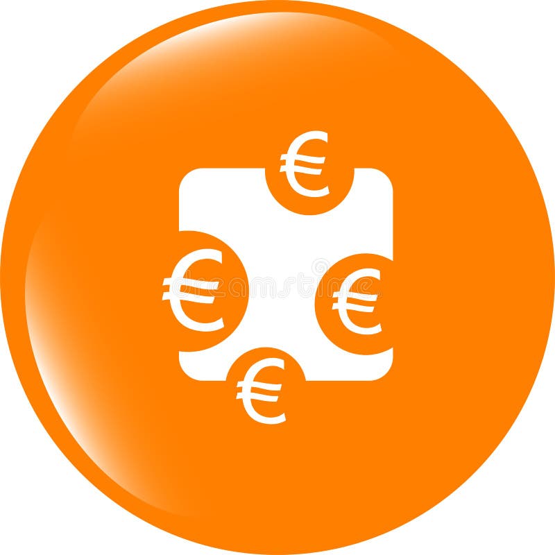Web Sign Icon. Euro Eur Symbol Stock Illustration - Illustration of ...