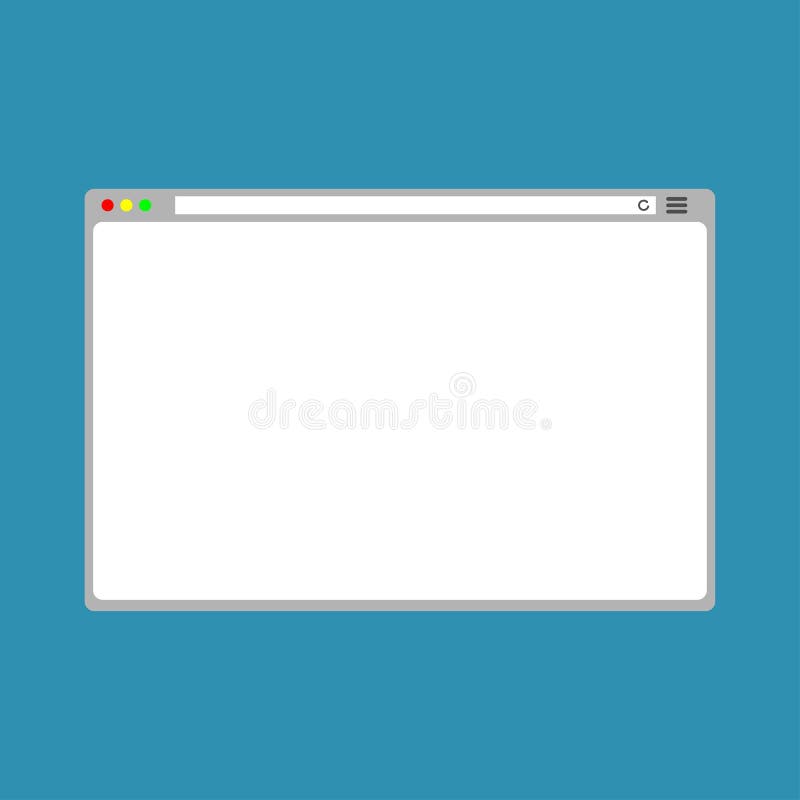 Web Simple Browser Window White Stock Vector - Illustration of ...