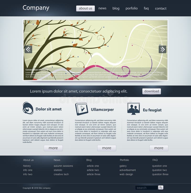 Web site design 7 stock vector. Illustration of menu, high - 9416654