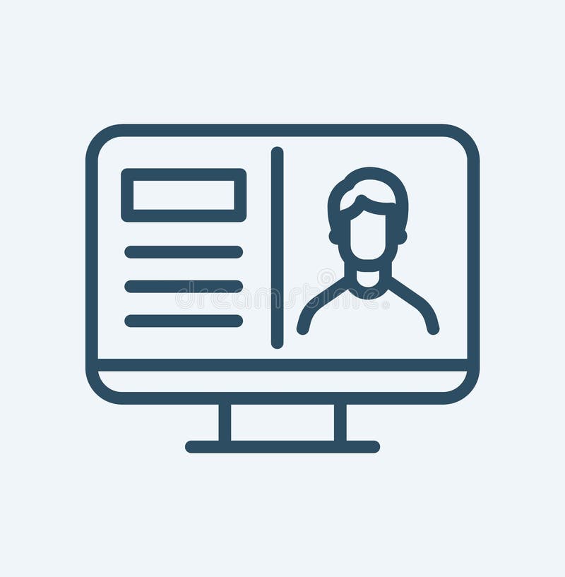 Web Site Account Profile Interface. Laptop Screen Stock Vector ...