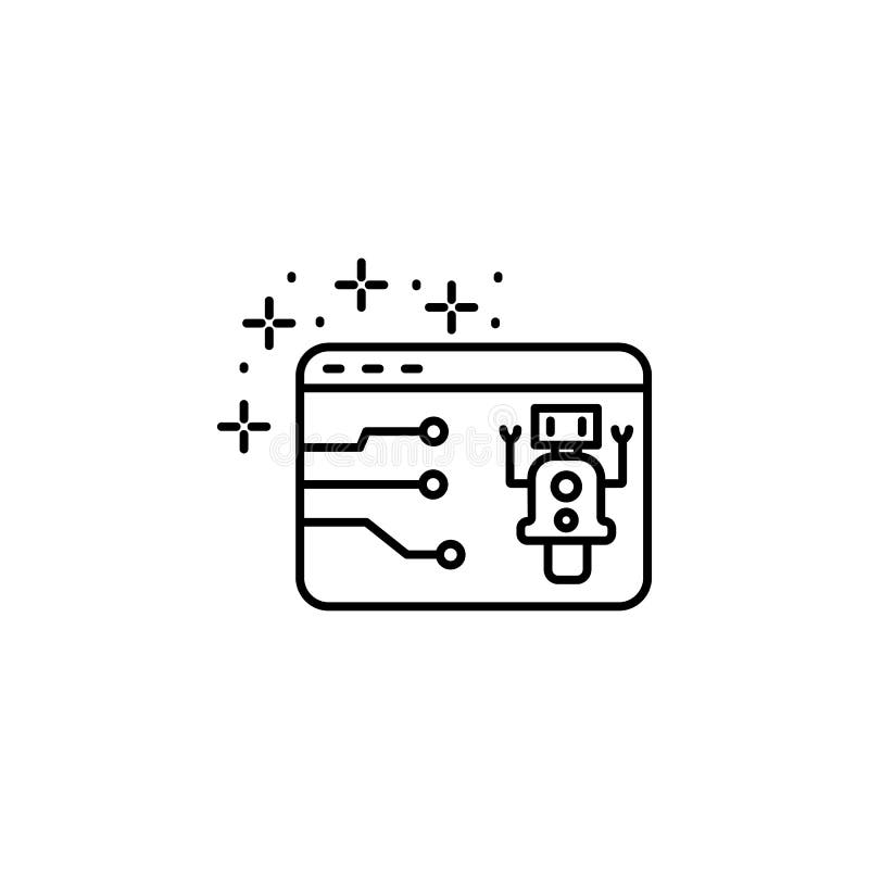 Web Site, Chip, Robot Icon. Element of Robotic Icon Stock Illustration ...