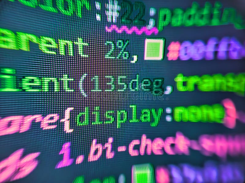 Web Site Codes On Computer Monitor Web Development Concept Big Data And Internet Of Things