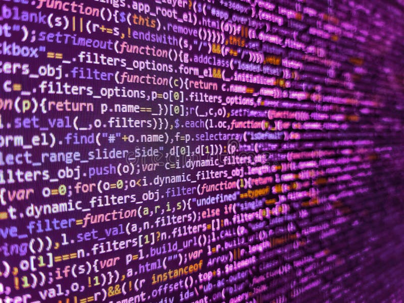 Web Site Codes On Computer Monitor Digital Abstract Bits Data Stream