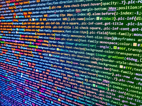 Web Site Codes on Computer Monitor. Image Has a Strong Vintage Effect ...