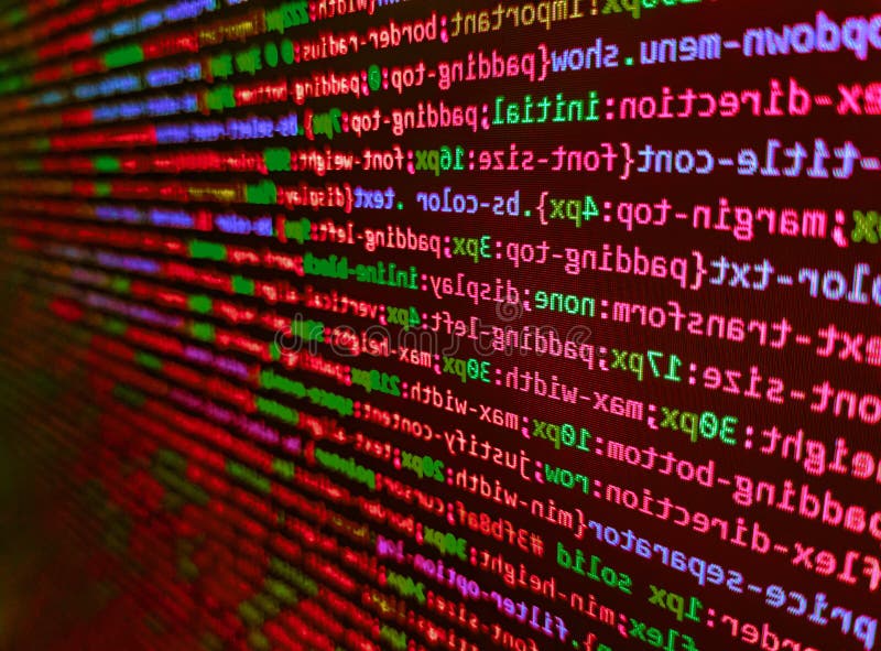 Web Site Codes On Computer Monitor Mobile App Building Programming Coding With Editor Colorful