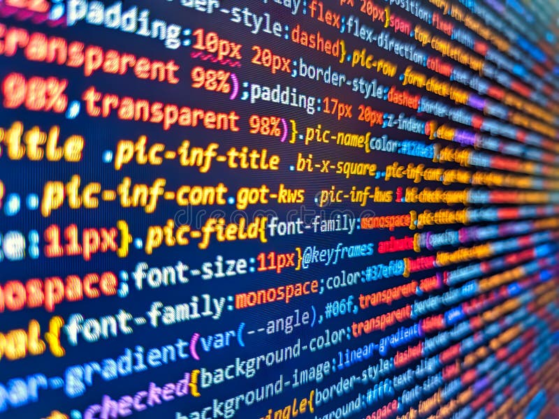 Web Site Codes On Computer Monitor Php Code On Blue Background In Code Editor Coding Hacker