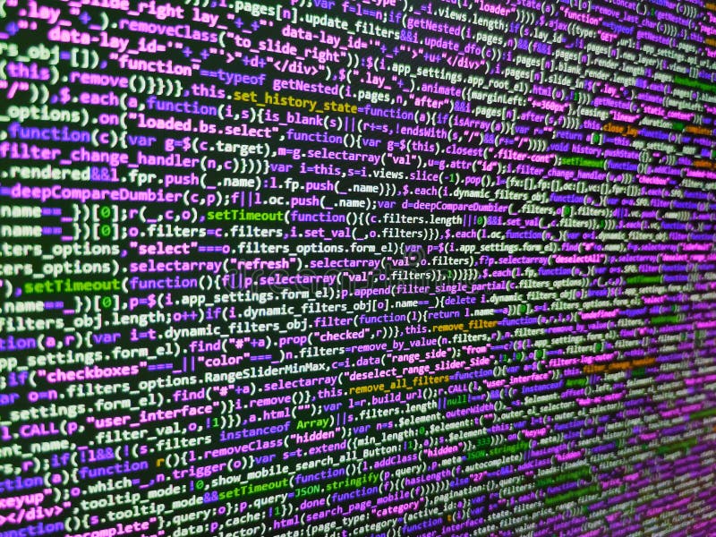 Web Site Codes On Computer Monitor Programming Code Abstract Technology Background Of Software