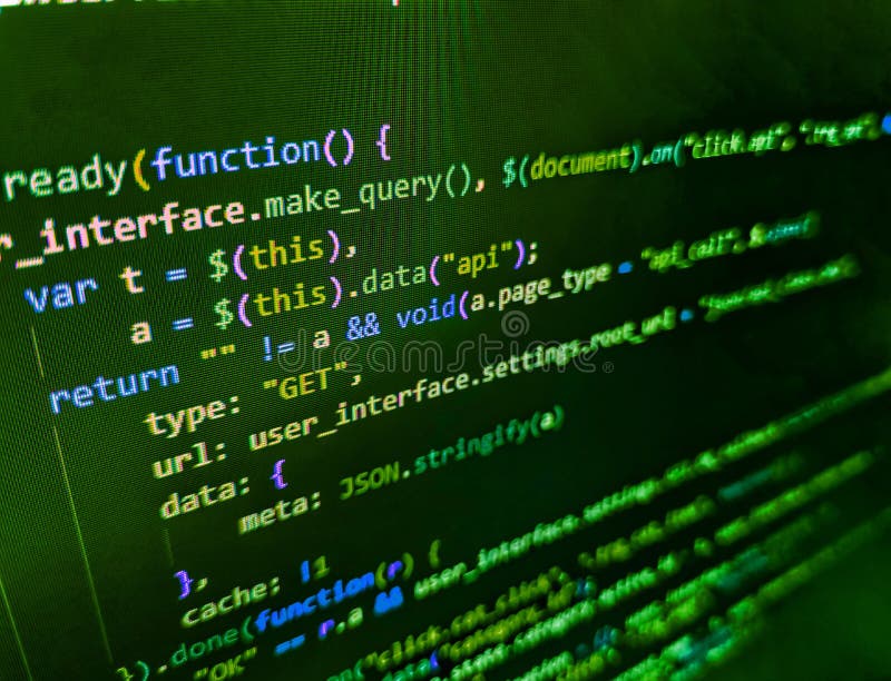 Web Site Codes On Computer Monitor Programming Code Abstract Technology Background Of Software