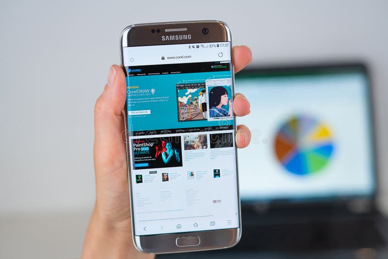 Web Site of Corel Company on Phone Screen Editorial Stock Image - Image ...