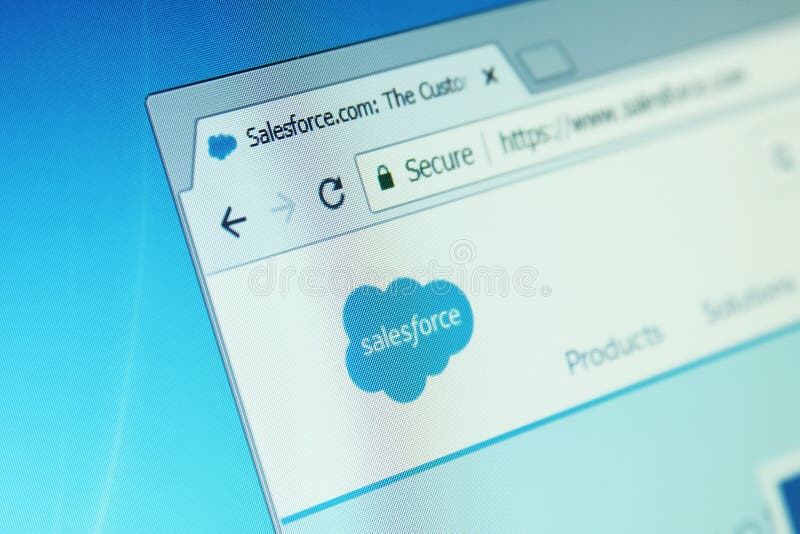 Logotipo Da Empresa De Salesforce Foto de Stock Editorial - Imagem de ...
