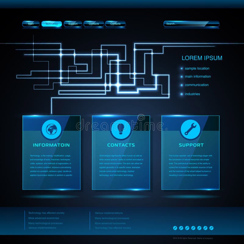 Web Site Design. Technology Backgroundhristmas Background Stock Vector ...