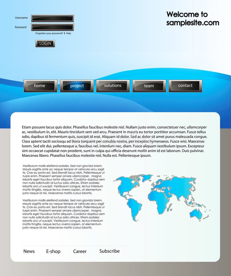 Technology Web Template Design Stock Vector - Illustration of search ...