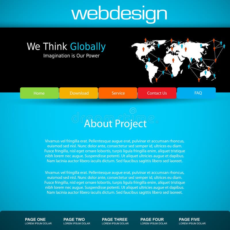Web site design template stock vector. Illustration of creative - 24313618