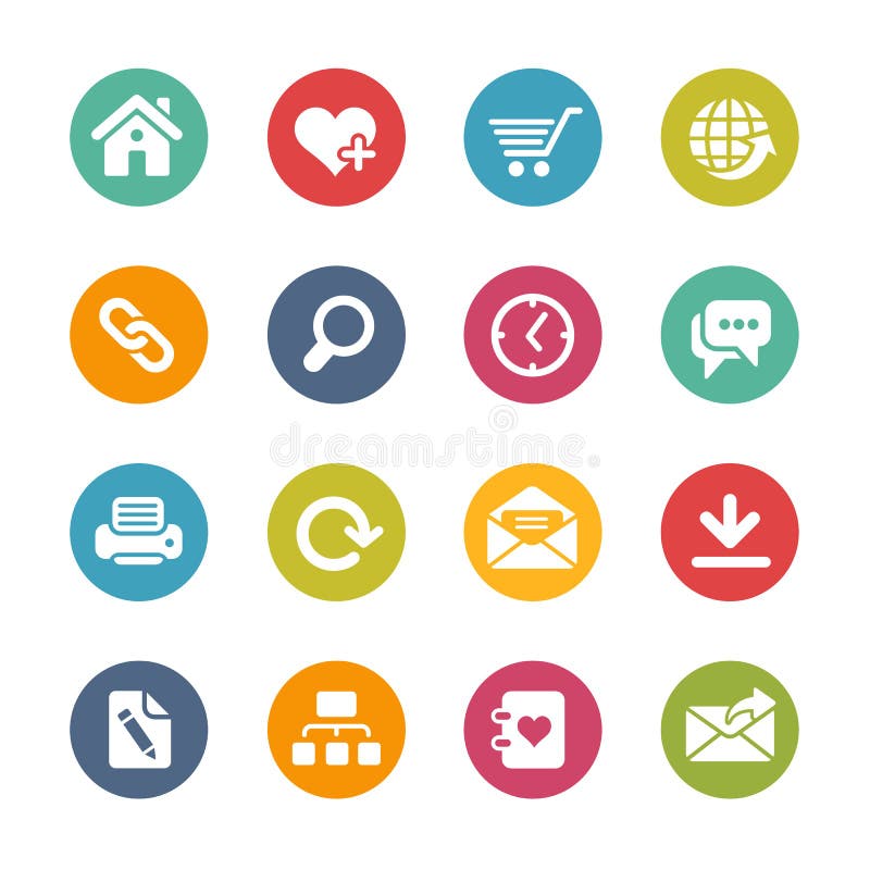 Web Site Icons -- Soft Series Stock Vector - Illustration of buttons ...