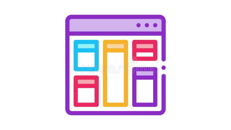 Web Site Design on Tablet Icon Animation Stock Footage - Video of ...