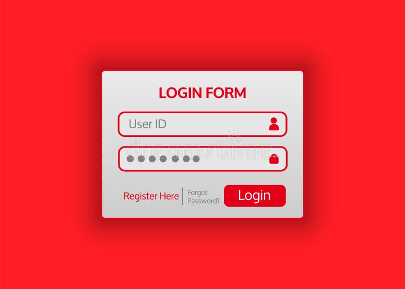 Web Site Login Form. Vector Illustration for Your Projects. Stock ...