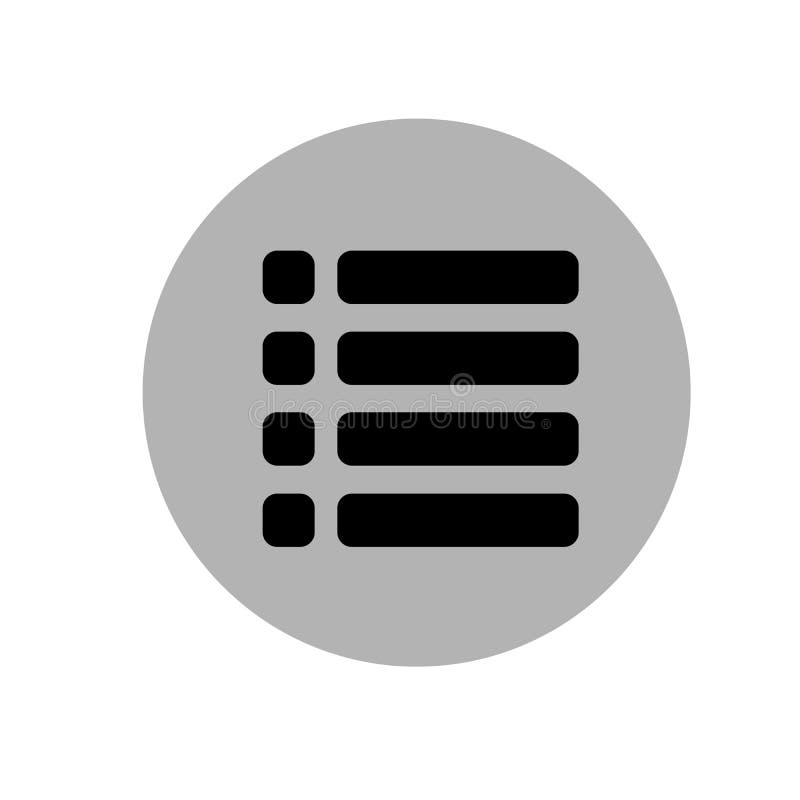 Gray Sub Menu Icon Isolated on Background. Modern Flat Pictogram ...