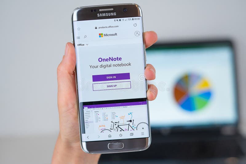 Web Site of Microsoft OneNote on Phone Screen Editorial Stock Image ...