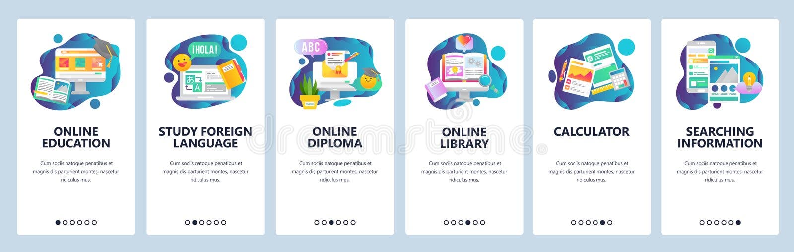 Courses Screens Stock Illustrations – 160 Courses Screens Stock ...