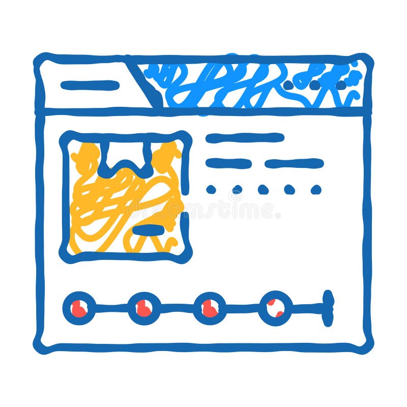 Web Site Online Tracking Icon Doodle Illustration Stock Vector ...