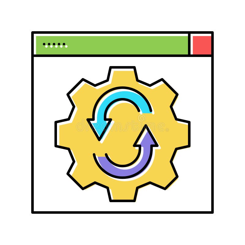 Web Site Optimize Color Icon Vector Illustration Stock Vector ...