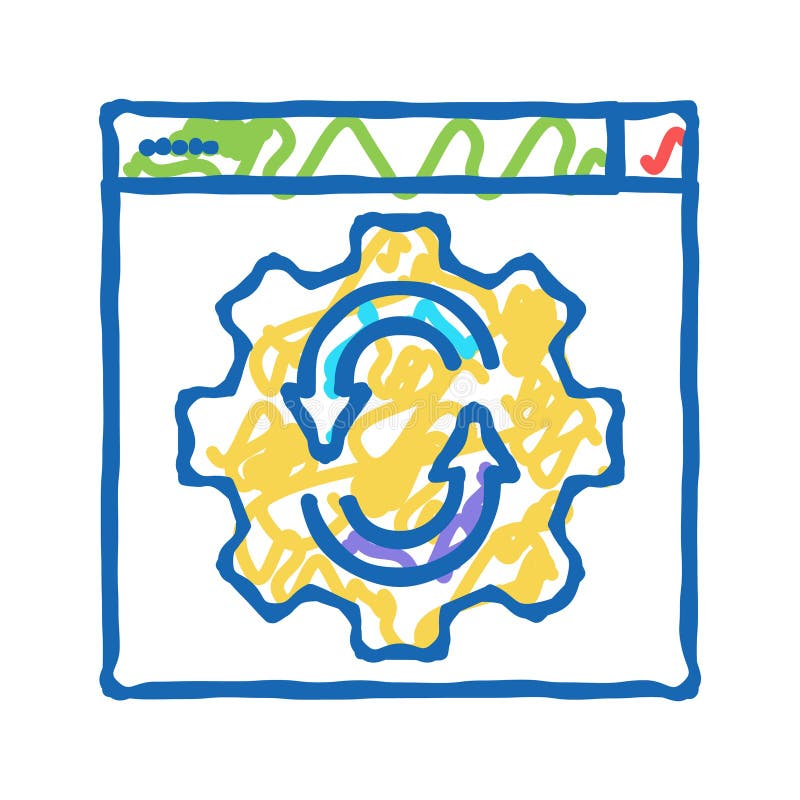 Web Site Optimize Icon Doodle Illustration Stock Illustration ...