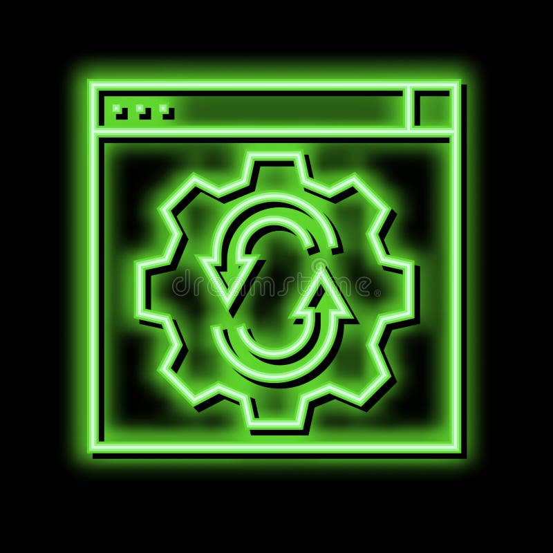 Web Site Optimize Neon Glow Icon Illustration Stock Vector ...